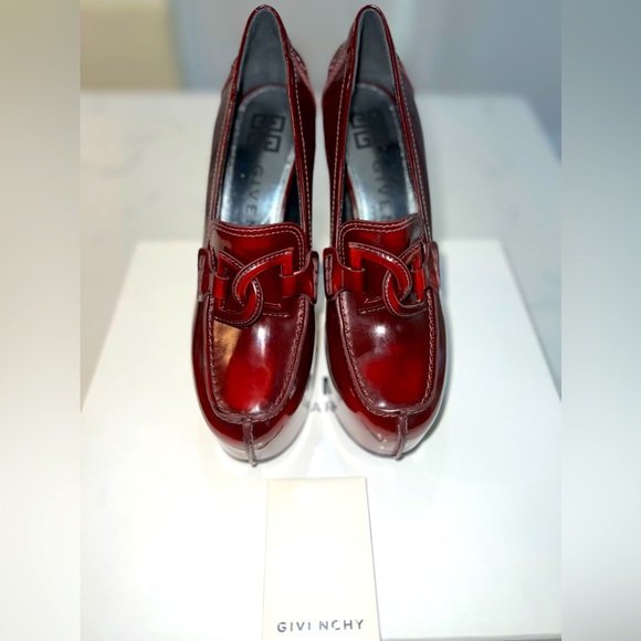 Givenchy | Shoes | Givenchy Platform Loafers 525 35mm Heels Burgundy ...